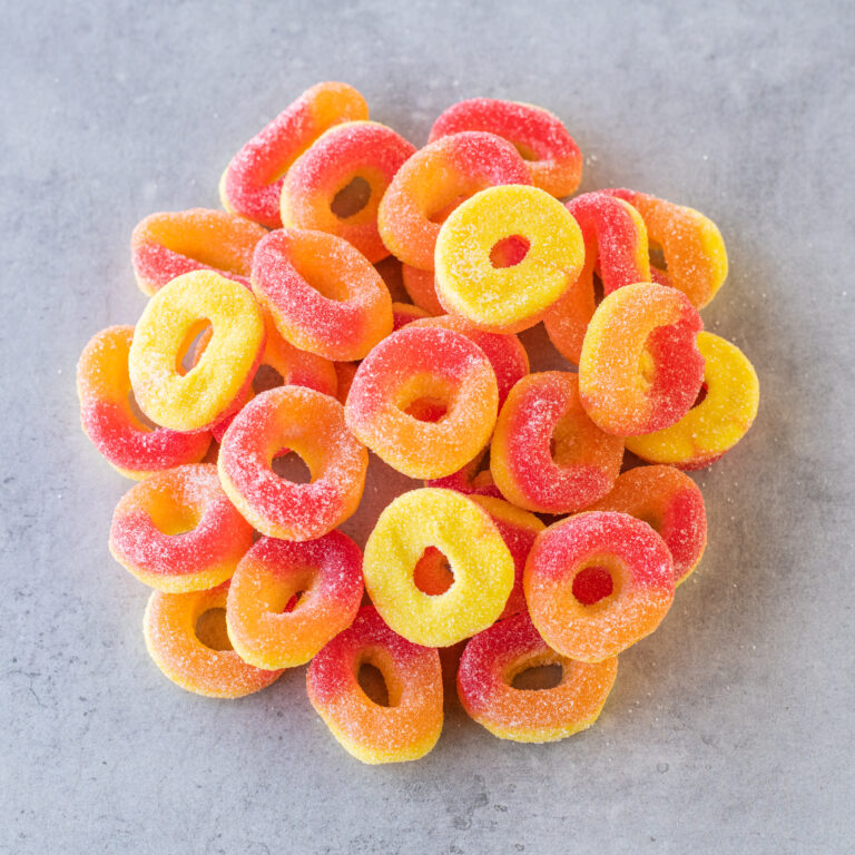 Gummy Peach Rings - California Gourmet Nuts Online Shop
